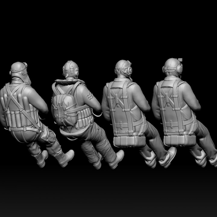 3D Printable pilots ww2 by Dmitry Tishchenkov