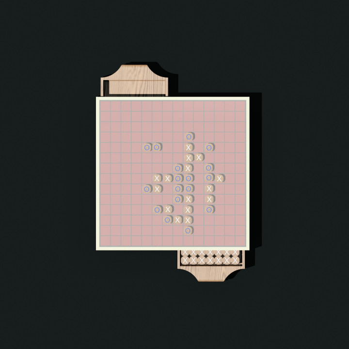 3D Printable 5 in a Row Board Game by Lazy Bear