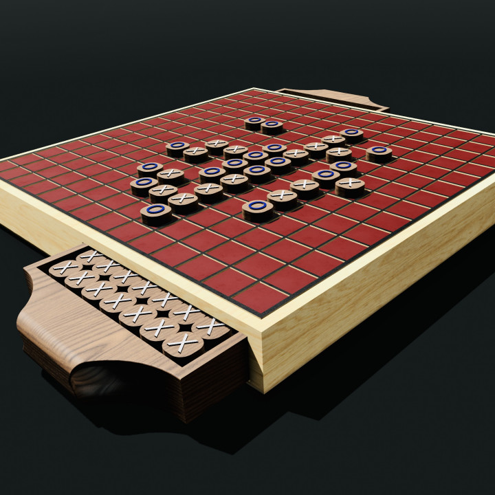 3D Printable 5 in a Row Board Game by Lazy Bear