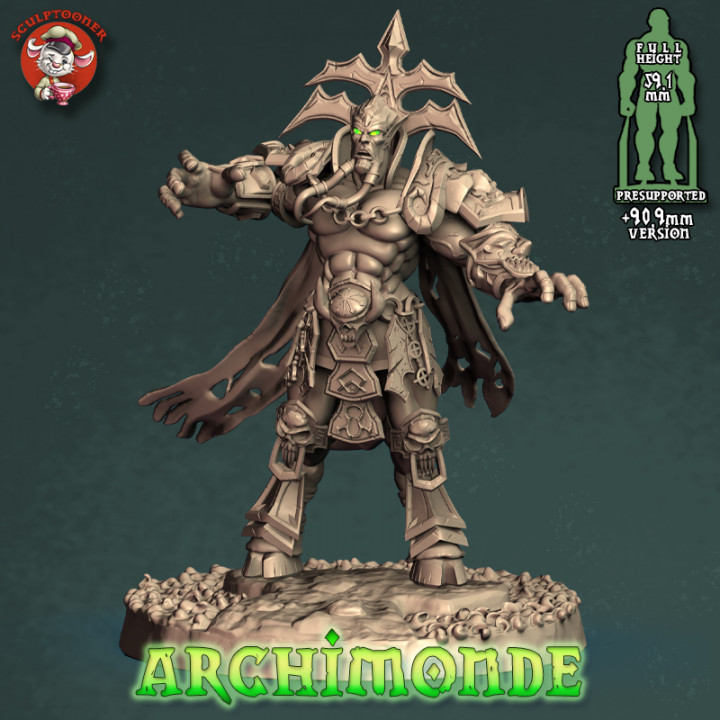 3D Printable Archedemon - 32mm scale pre-supported miniature by SCULPTOONER