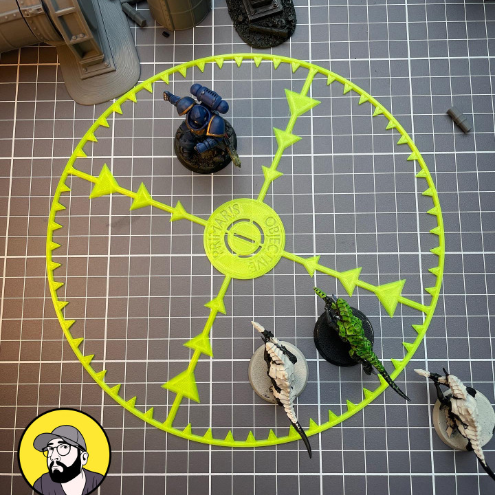 3D Printable Objective Markers - 1-6 - Warhammer 40k by Dadman_Miniatures