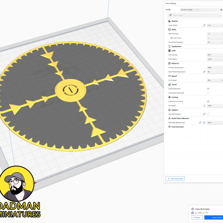 3D Printable Objective Markers - 1-6 - Warhammer 40k by Dadman_Miniatures