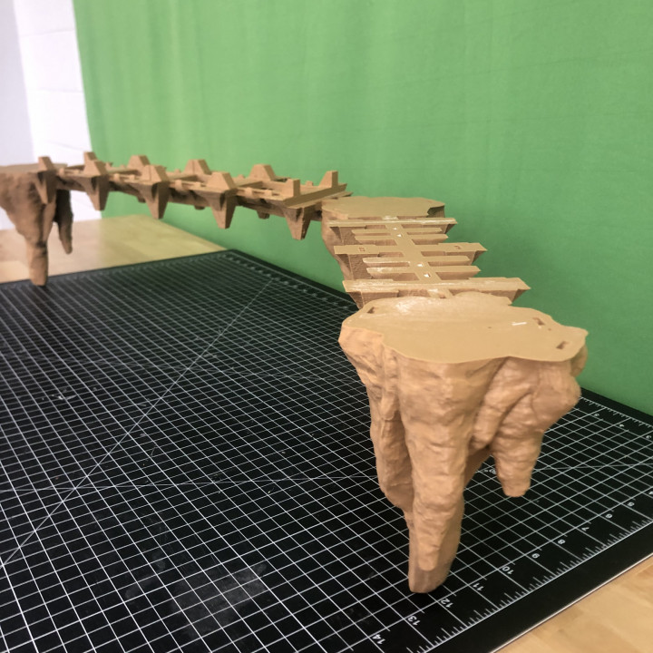 3D Printable Fortified Stalactite & Bridge Compound by GameScape3D
