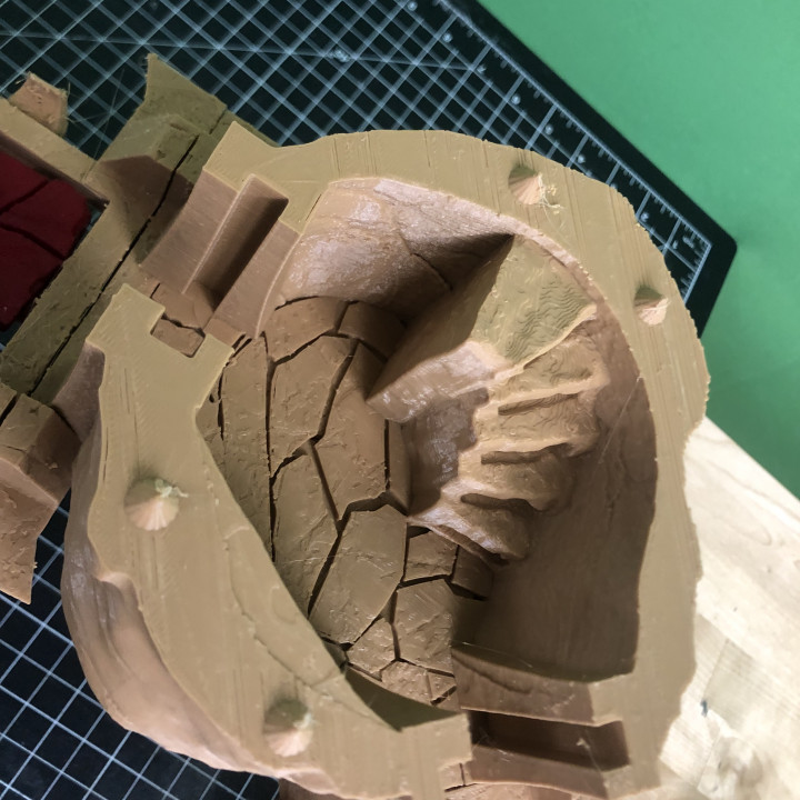 3D Printable Fortified Stalactite & Bridge Compound by GameScape3D