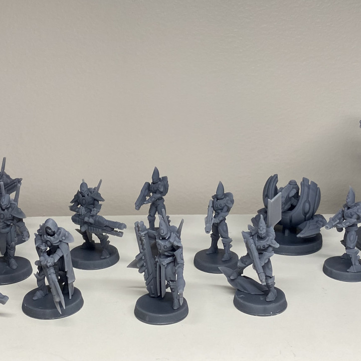 3D Printable Tech Elves - Heavy Fire Support by Edge Miniatures