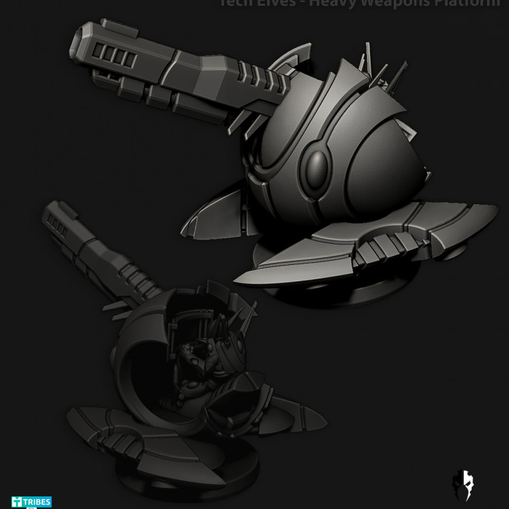 3D Printable Tech Elves - Heavy Fire Support by Edge Miniatures