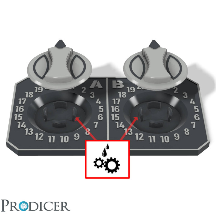 3D Printable 2x20 Pro Counter - Point counter for 2 Players by PRODICER ...