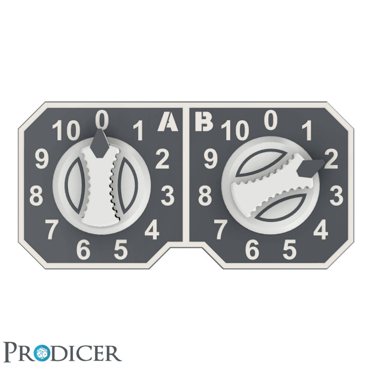 3D Printable 2x10 Pro Counter - point counter for 2 Players by PRODICER ...