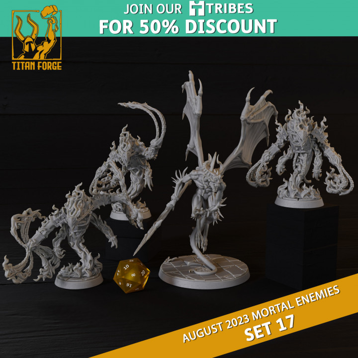 3D Printable RPG - Monsters DnD 5e - Mortal Enemies Set 17 by Titan ...