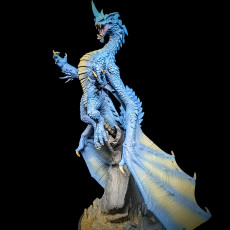 3D Printable Legendary Chromatic Blue Dragon by Rescale Miniatures
