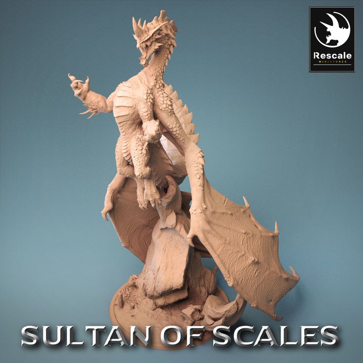 3D Printable Legendary Chromatic Blue Dragon by Rescale Miniatures