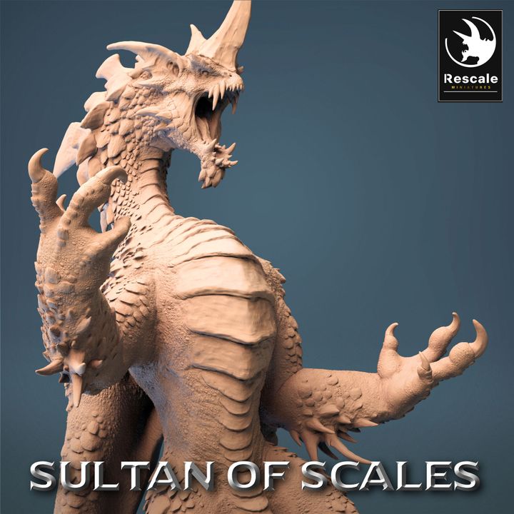 3D Printable Legendary Chromatic Blue Dragon by Rescale Miniatures