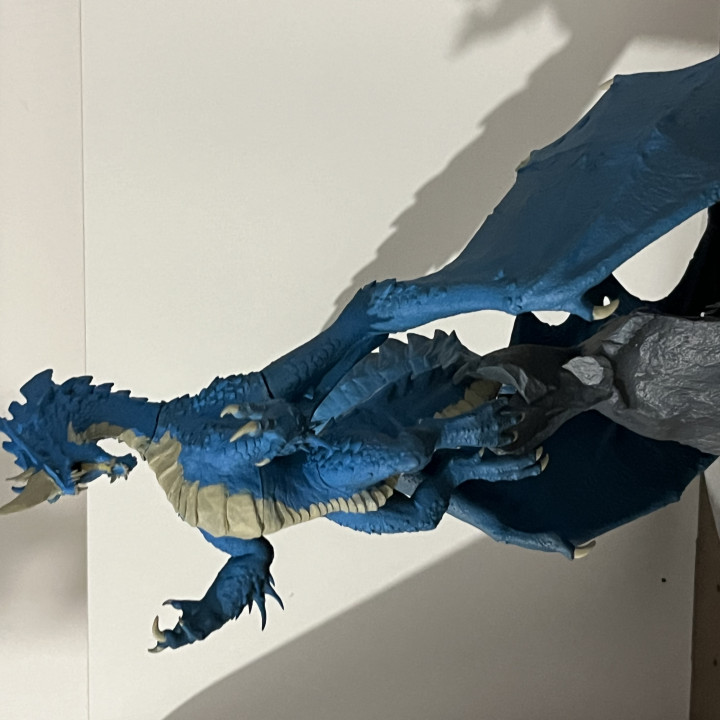 3D Print of Legendary Chromatic Blue Dragon by daanhenckens