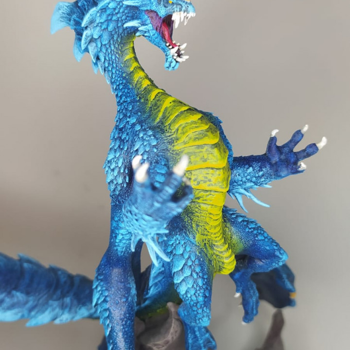 3D Print of Legendary Chromatic Blue Dragon by paubarba