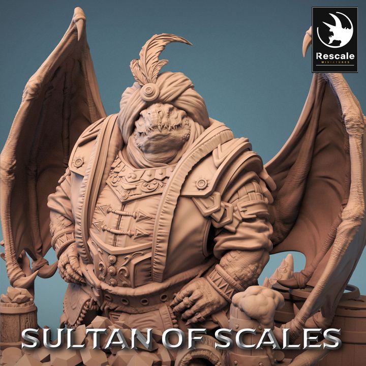 3D Printable Dragonborn Gemstone Peddler Shop by Rescale Miniatures