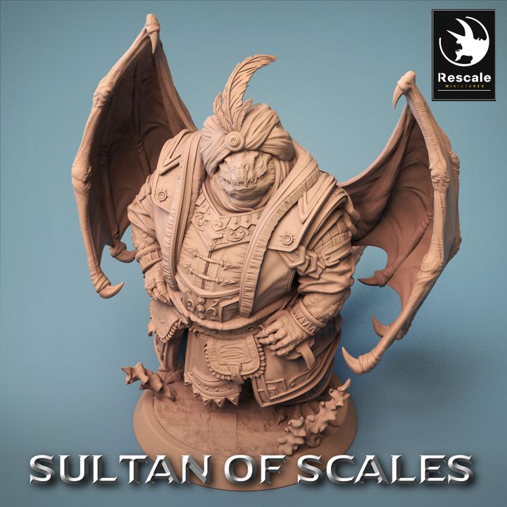 3D Printable Dragonborn Gemstone Peddler Shop by Rescale Miniatures