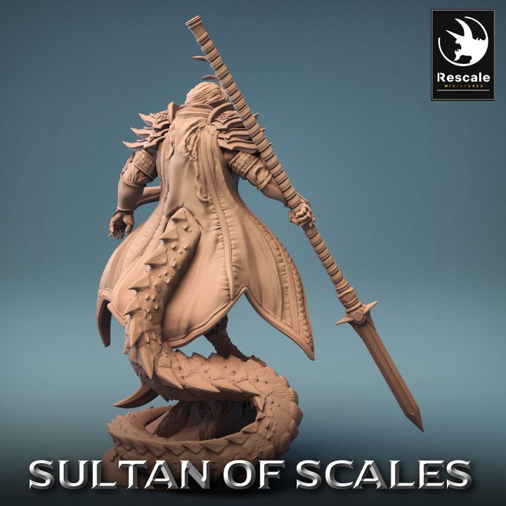3D Printable Dragonborn Draconic Defender by Rescale Miniatures