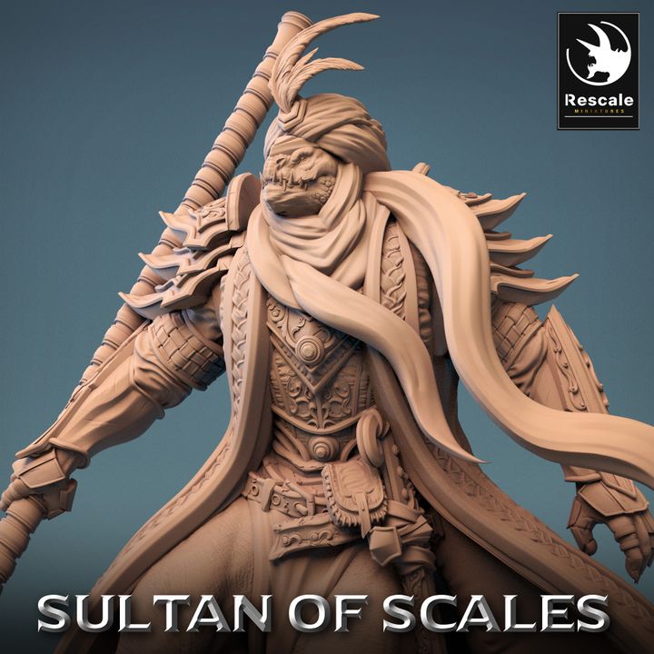 3D Printable Dragonborn Draconic Defender by Rescale Miniatures