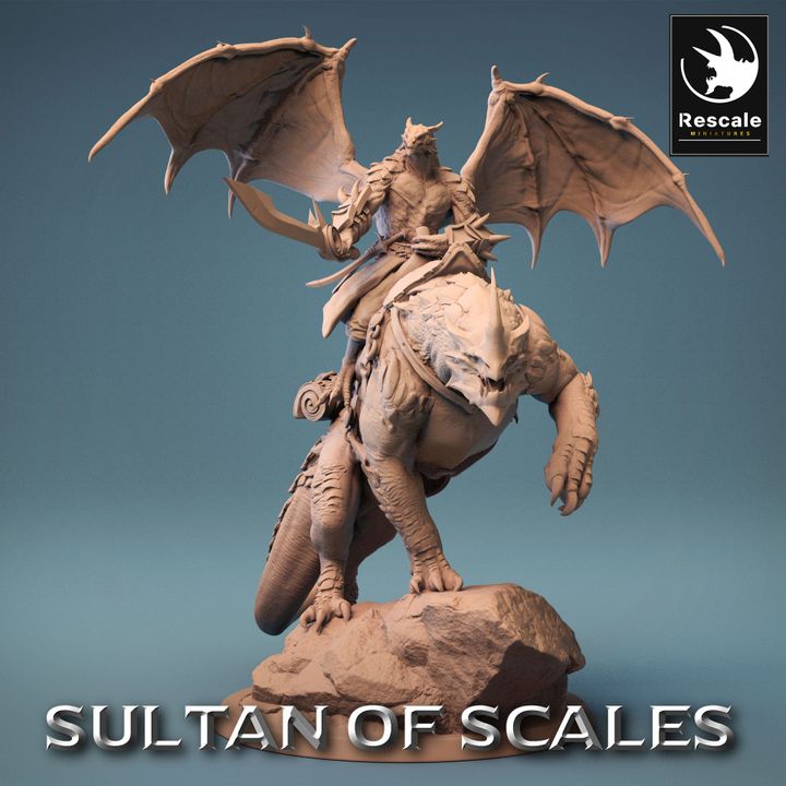 3D Printable Pack Dragonborn Mounts by Rescale Miniatures