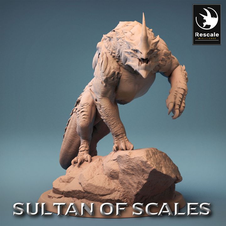 3D Printable Dragonborn Mount Snarl by Rescale Miniatures