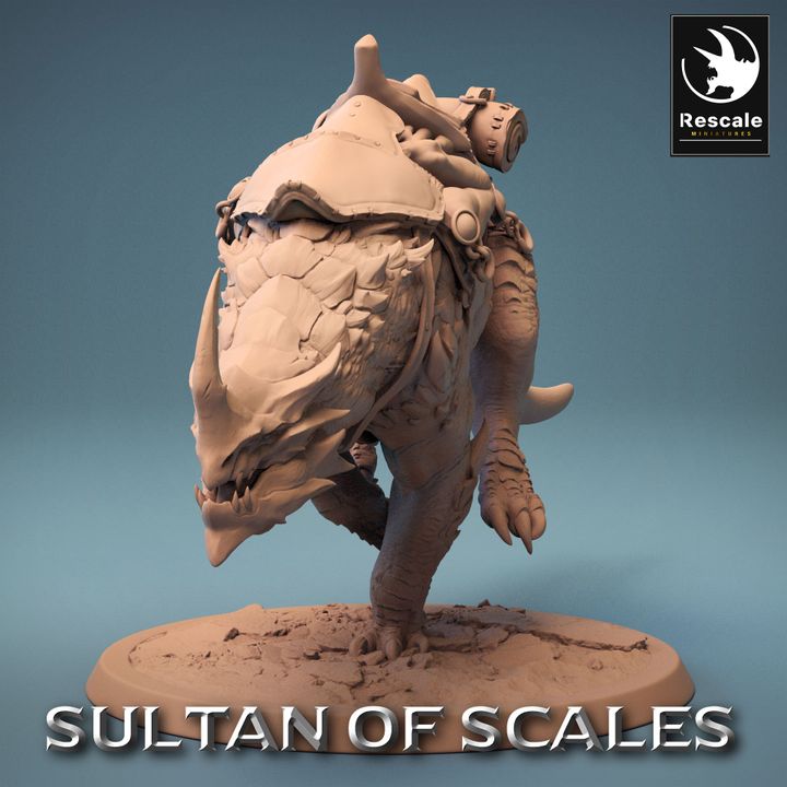 3D Printable Dragonborn Mount Sprint B by Rescale Miniatures