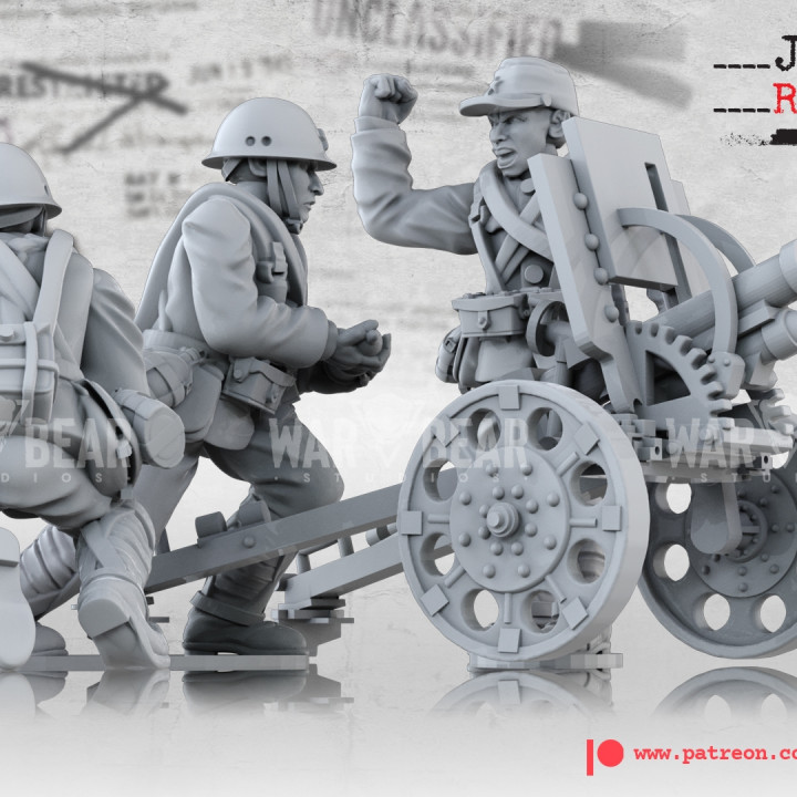 3D Printable WWII Japanese Support weapons 2 by BattleCat Miniatures
