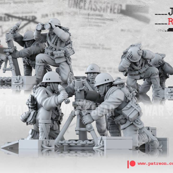 3D Printable WWII Japanese Support weapons 2 by BattleCat Miniatures