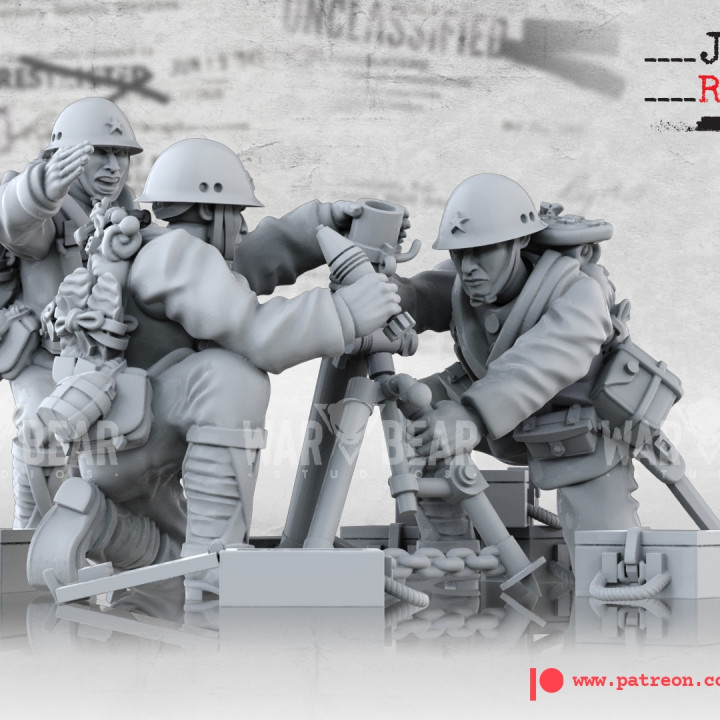 3D Printable WWII Japanese Support weapons 2 by BattleCat Miniatures