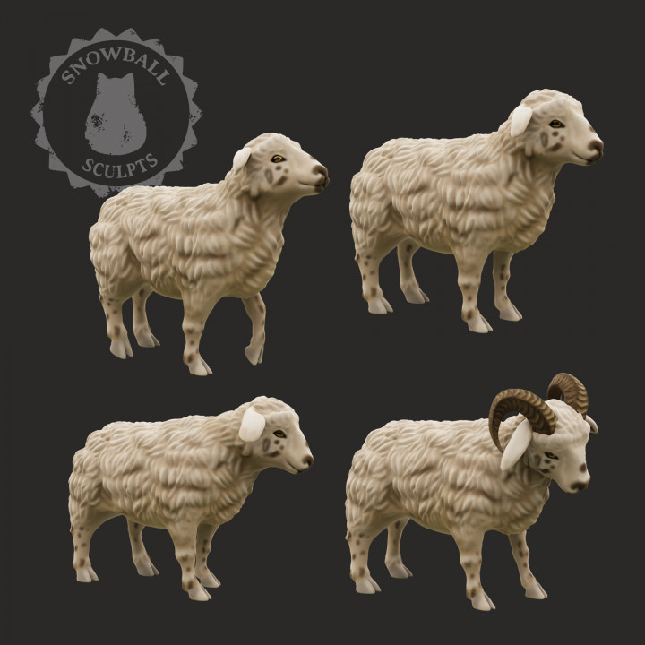 3D Printable Sheep Set by Snowball Sculpts