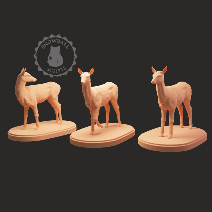 3D Printable Deer Set by Snowball Sculpts