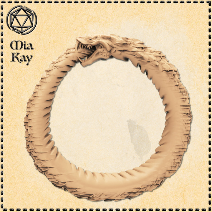 3D Printable Jormungandr Ring Form by M3DM