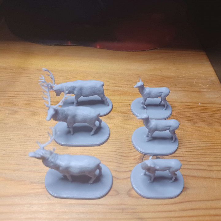 3D Printable Stag Set by Snowball Sculpts