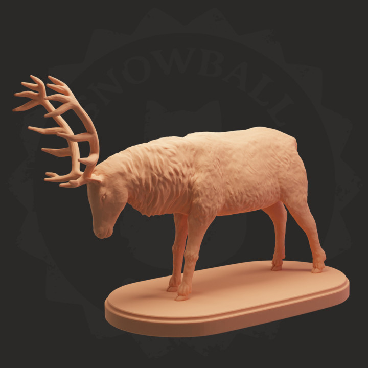 3D Printable Stag Set by Snowball Sculpts