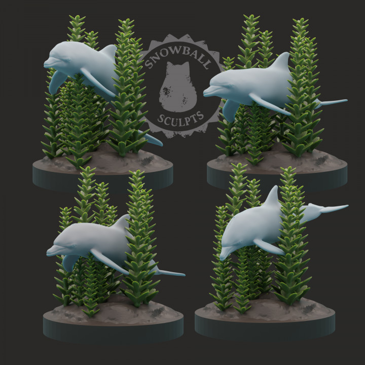 3D Printable Dolphin Set by Snowball Sculpts