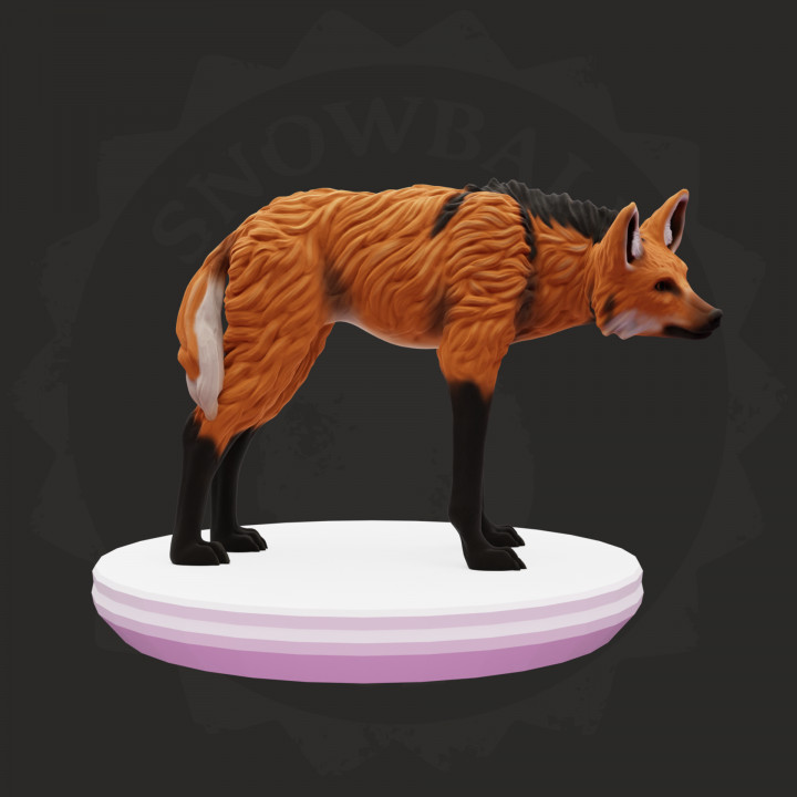 3D Printable Maned Wolf Set by Snowball Sculpts