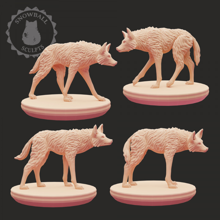 3D Printable Maned Wolf Set by Snowball Sculpts