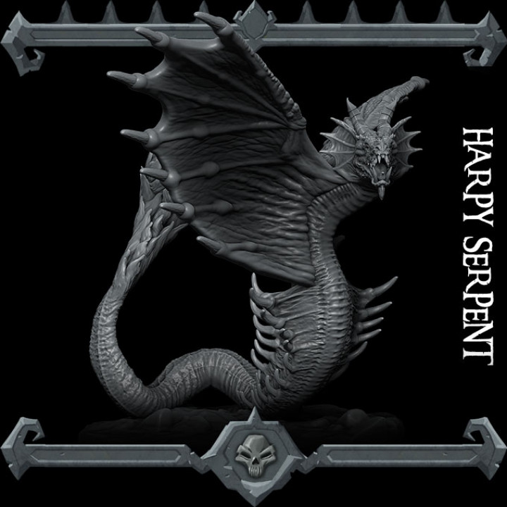 3D Printable Harpy Serpent by RocketPigGames