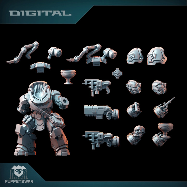 3D Printable Prime Striker Medic (Tactical) by Puppetswar Miniatures