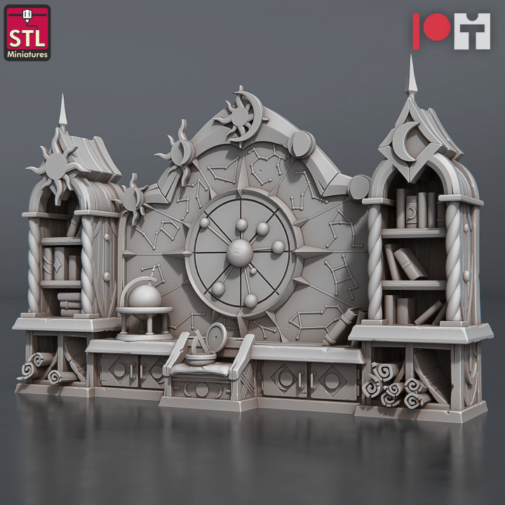 3D Printable Astronomer Library by STL Miniatures