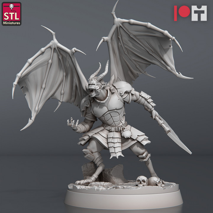3D Printable Minor Demon B by STL Miniatures