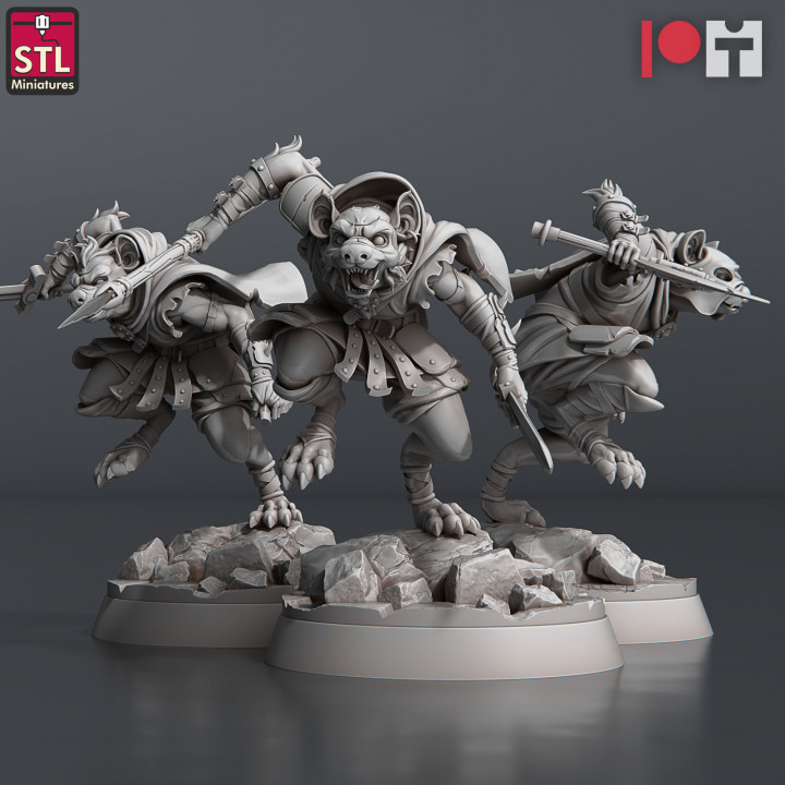 3D Printable Gnoll Modular A by STL Miniatures