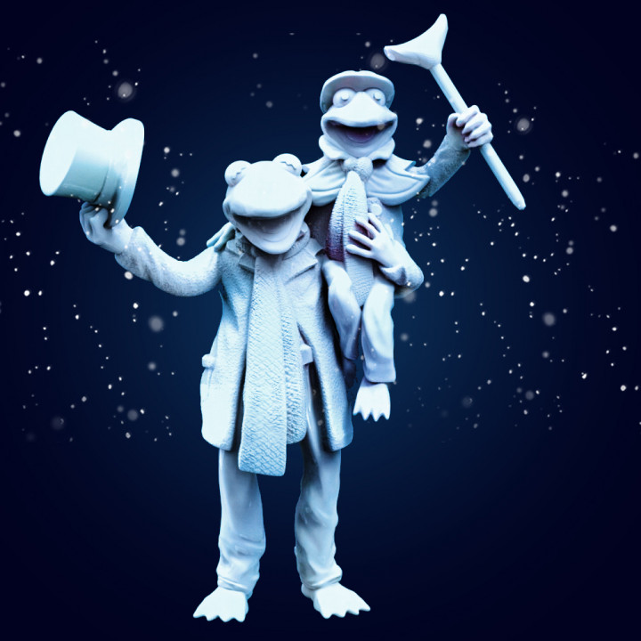 3D Printable Bob Cratchit and Tiny Tim by Gametee 3d Miniatures