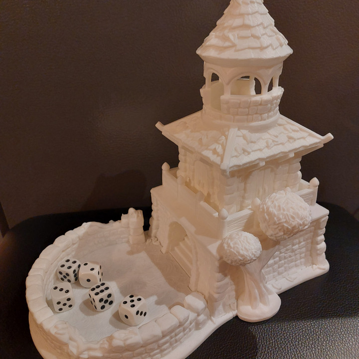 3D Print of Fantasy Dice Tower by guyvdn