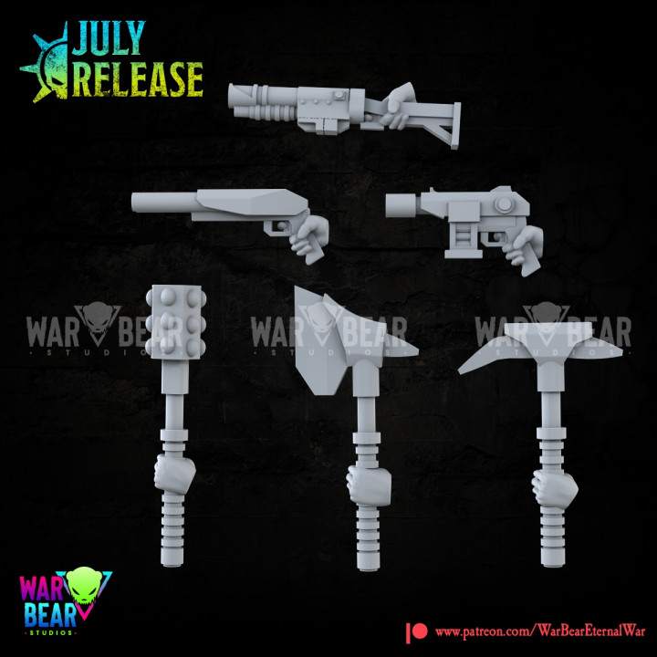 3D Printable Alien cult Reaper Bikers by BattleCat Miniatures