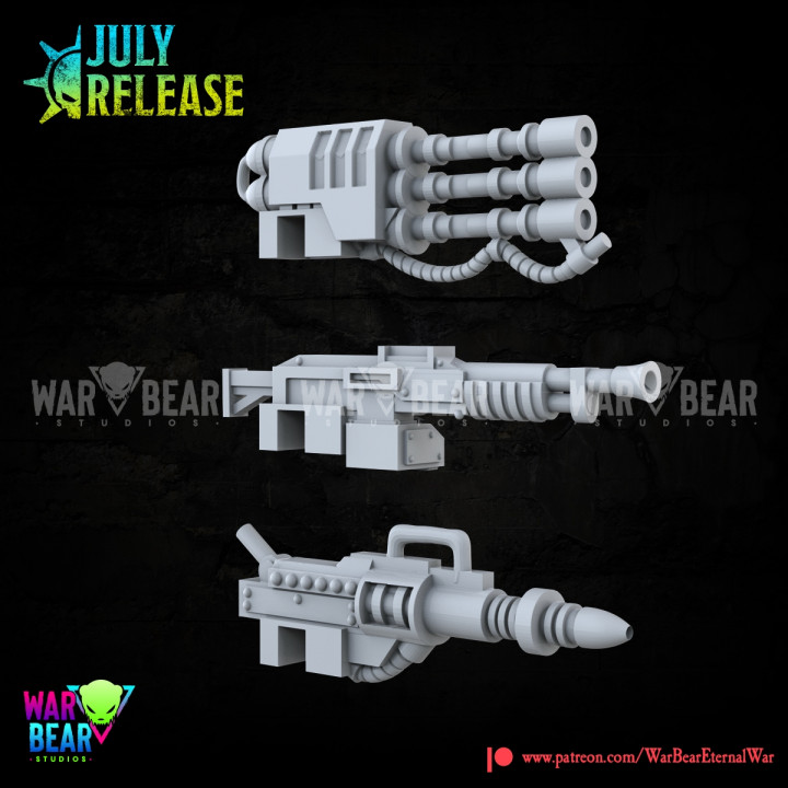 3D Printable Alien cult Reaper Bikers by BattleCat Miniatures