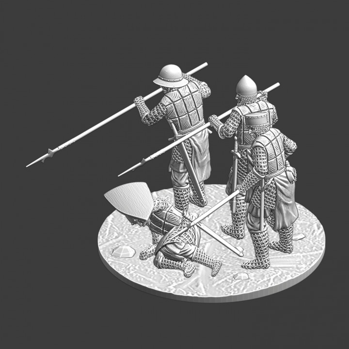 3D Printable Medieval soldiers with billhooks by Northern Crusades ...