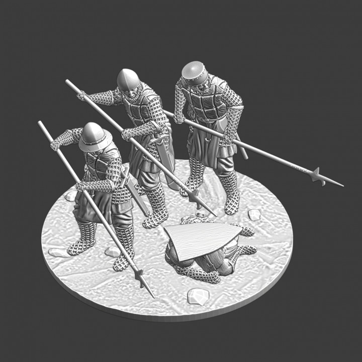 3D Printable Medieval soldiers with billhooks by Northern Crusades ...