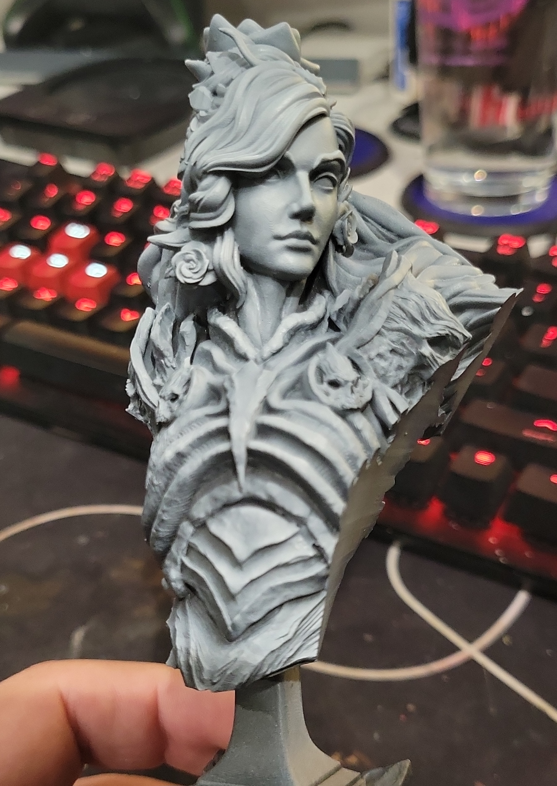 3D Printable Bust - Persephone by Witchsong Miniatures