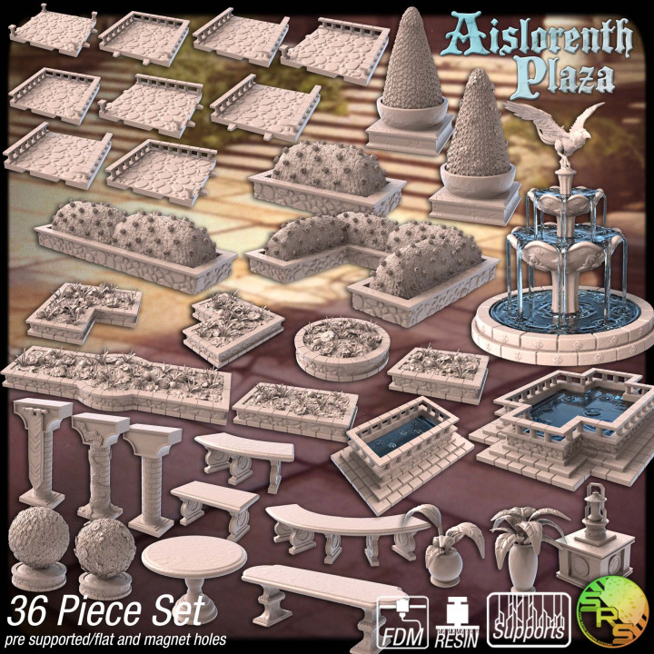 3D Printable Courtyard Terrain Set by Sync Ratio Systems