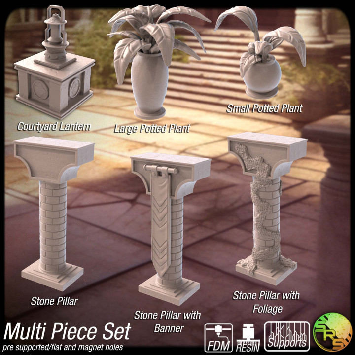 3D Printable Courtyard Terrain Set by Sync Ratio Systems